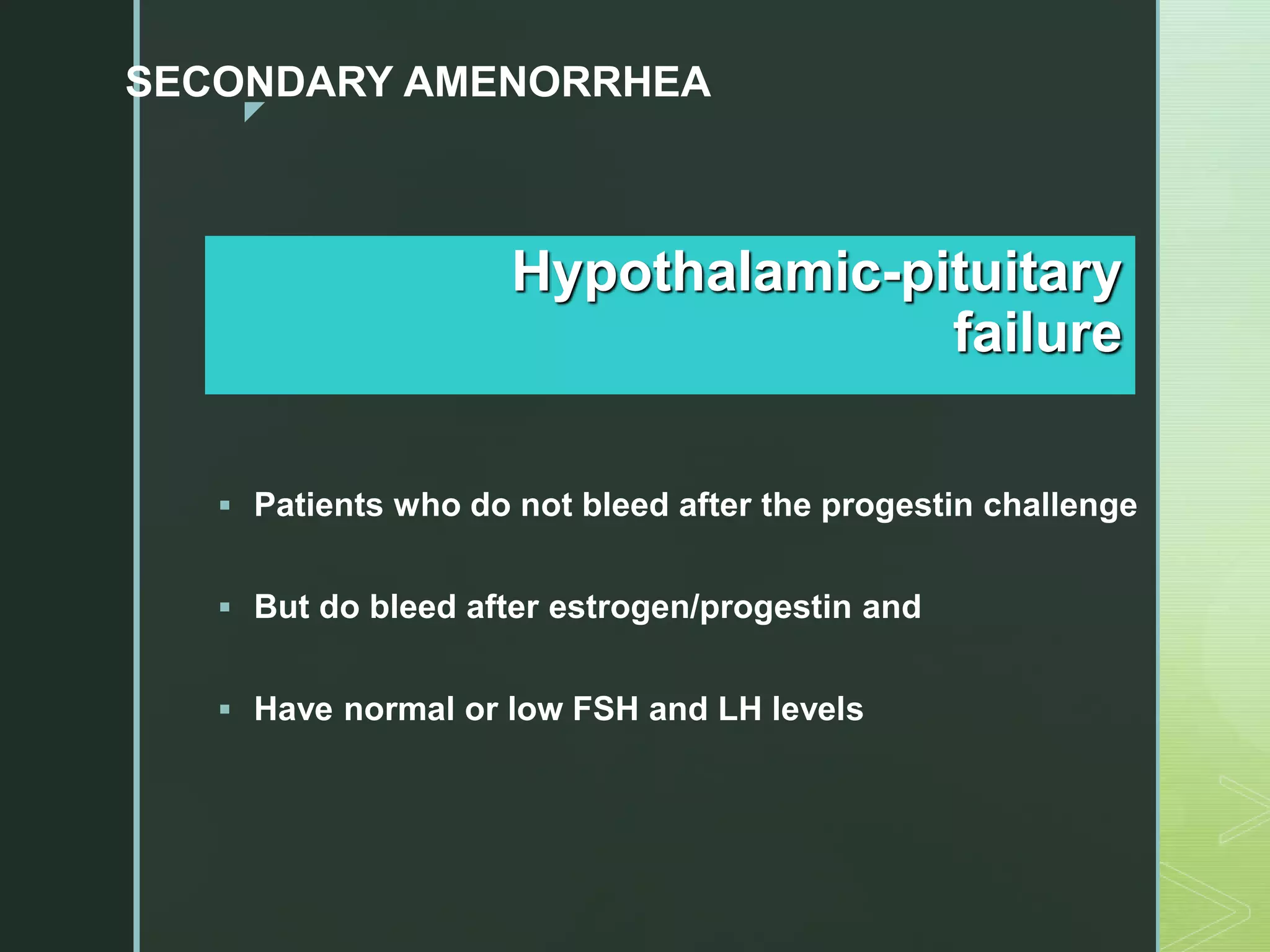 secondary amenorrhoea lectures.ppt