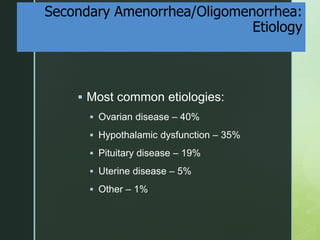 secondary amenorrhoea lectures.ppt