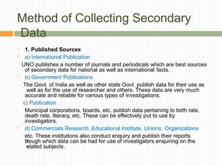 Secondary and. Primary Data | PPT