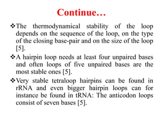 Secondary and tertiary structure of RNA | PPTX