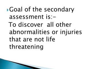 Secondary assessment | PPTX