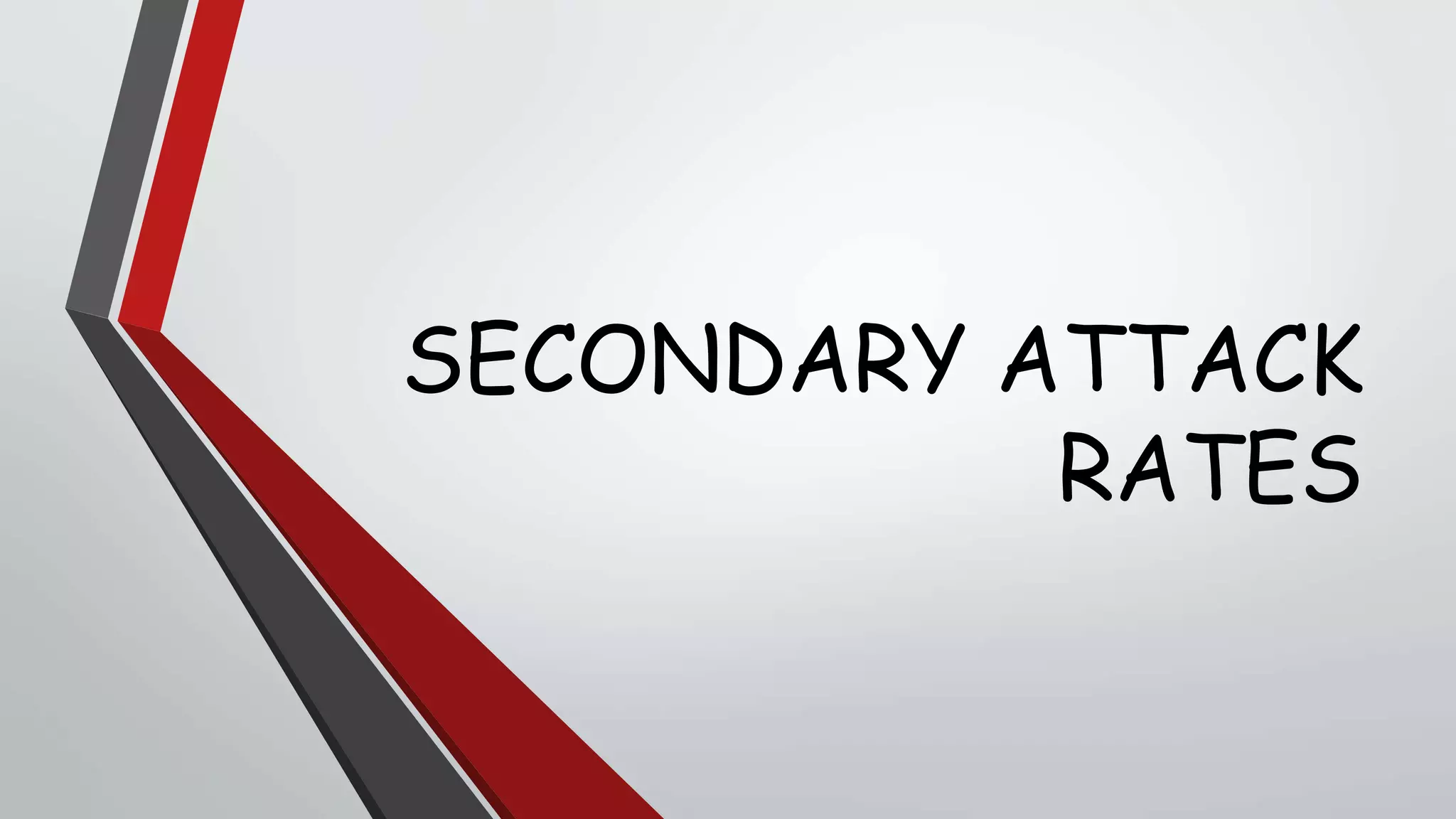 Secondary attack rates | PPTX
