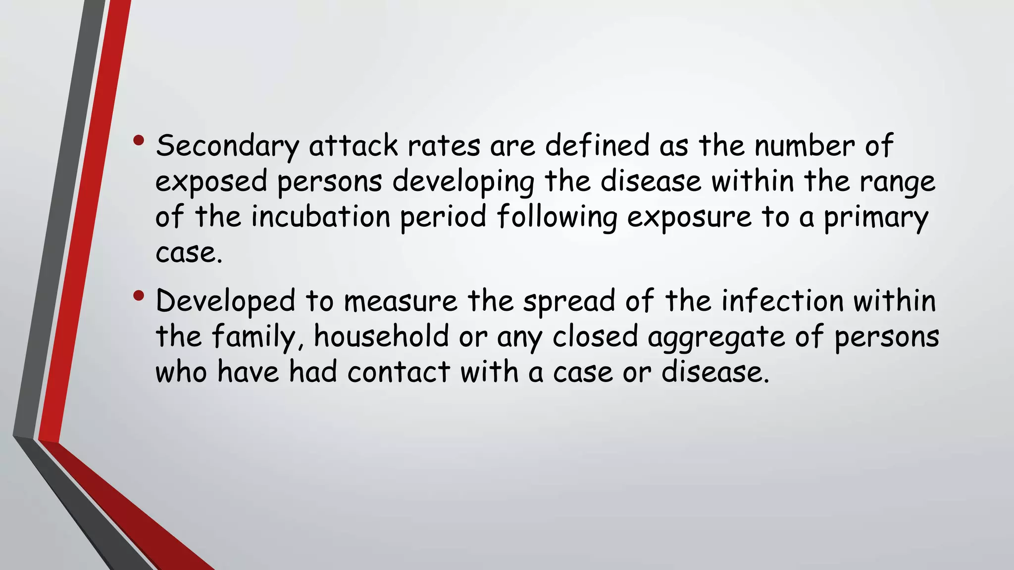 Secondary attack rates | PPTX