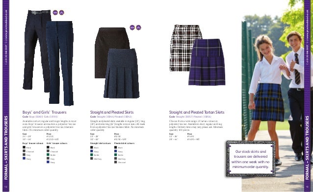 Secondary school uniforms and accessorise catalogue 2014