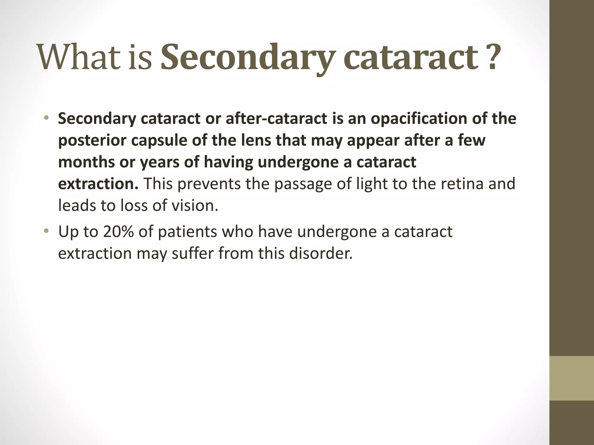 Secondary cataract | PPTX
