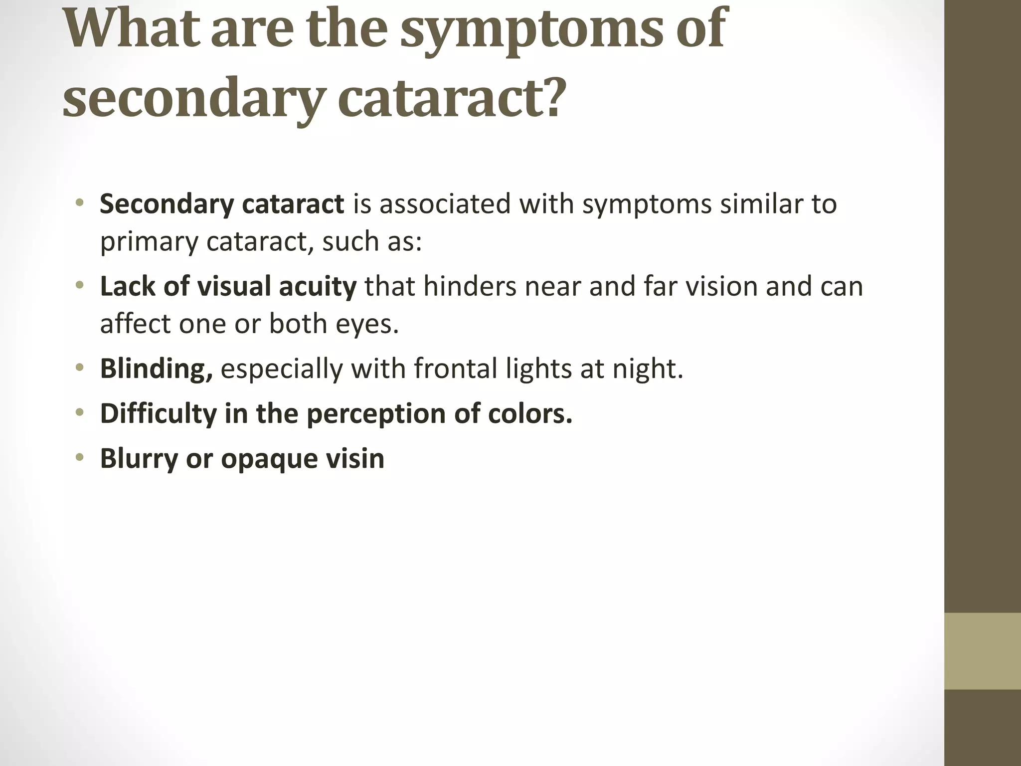 Secondary cataract | PPTX