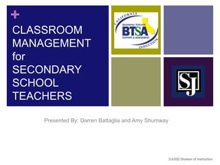 Secondary classroom management | PPT