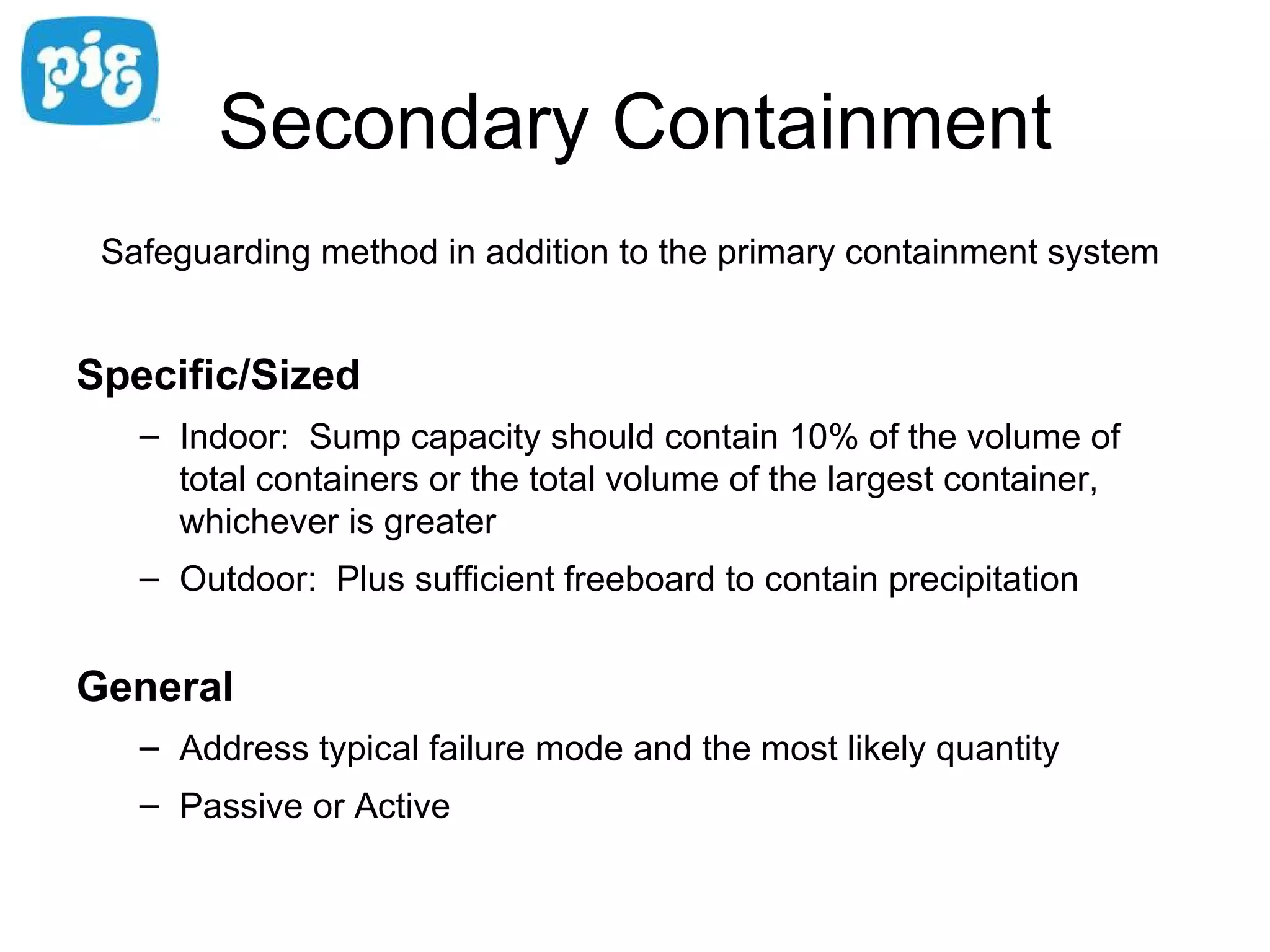 Secondary Containment for Oil & Gas Well Pads | PPT