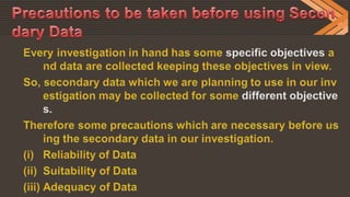 Secondary Source of Data Collection - Published & Unpublished | PPT