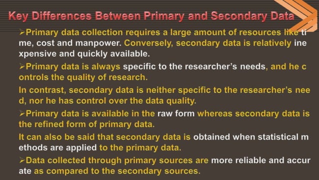 Secondary Source of Data Collection - Published & Unpublished | PPT