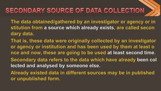 Secondary Source of Data Collection - Published & Unpublished | PPT
