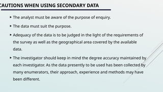 Research Methodology - Secondary data (Introduction and Sources)) | PPTX
