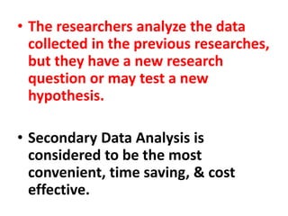 SECONDARY DATA ANALYSIS | PPTX