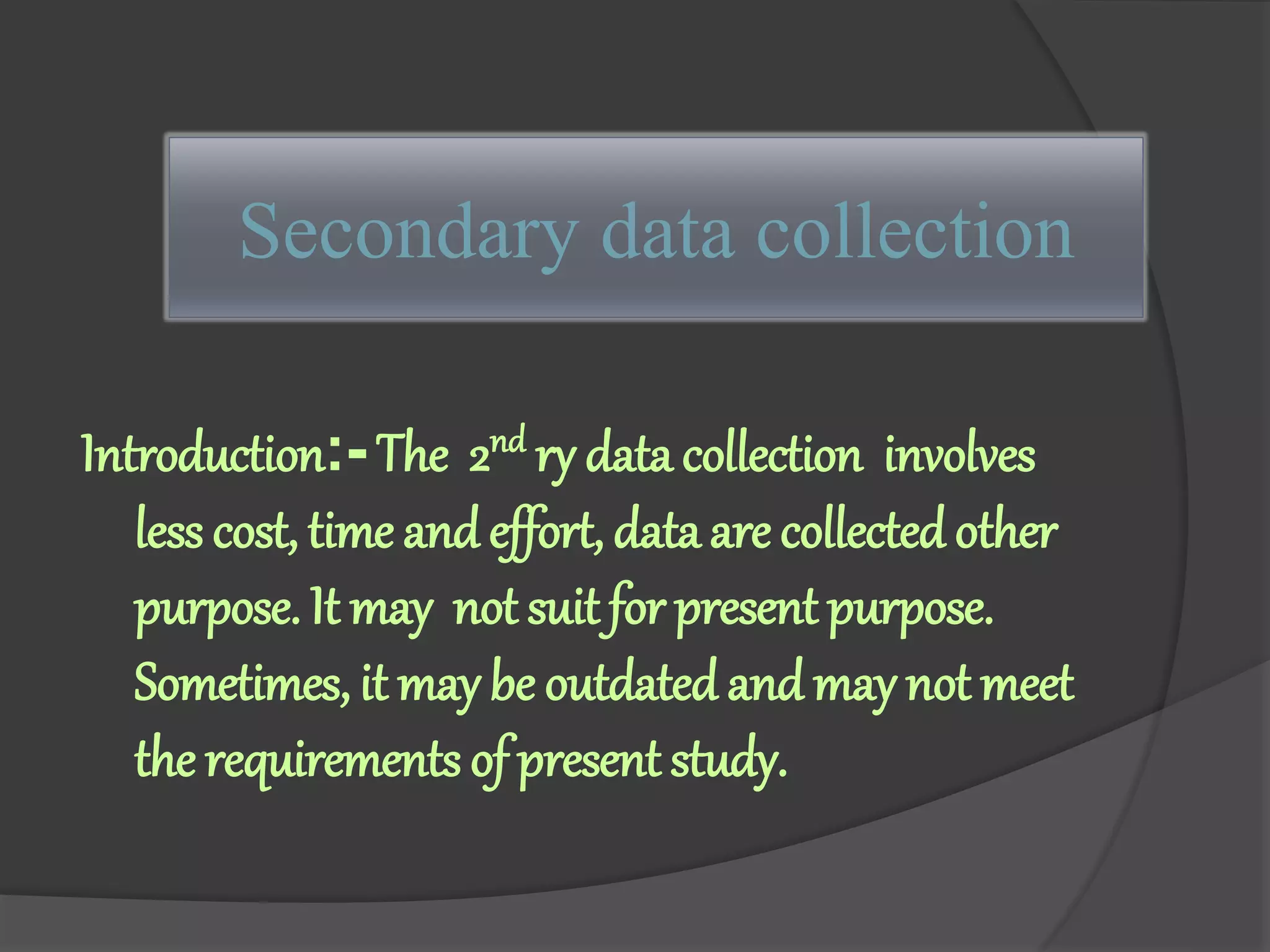 Secondary data collection.mjm