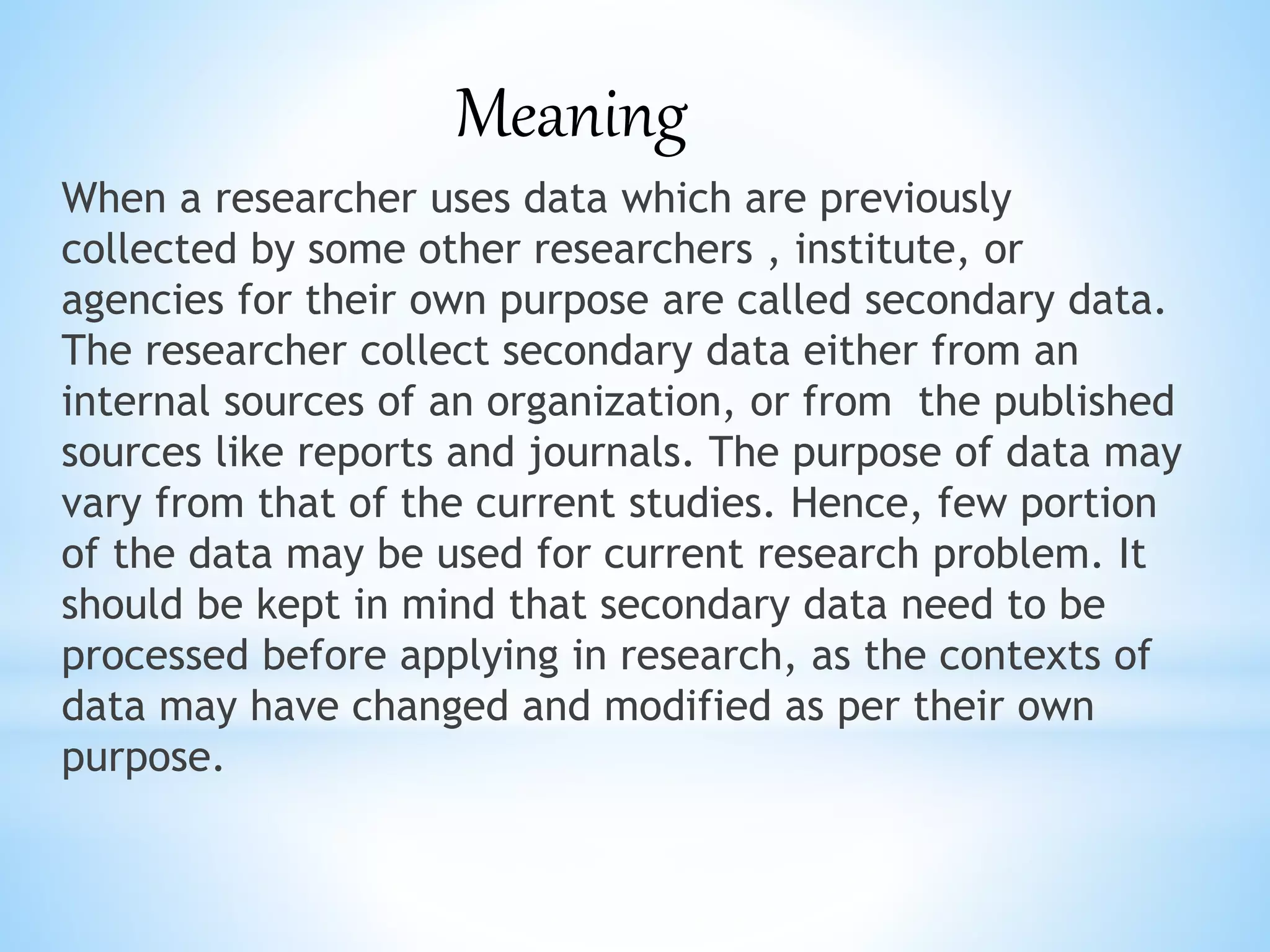 Secondary data collection | PPTX