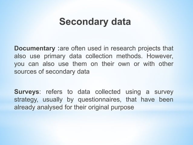 Secondary data collection | PPTX | Databases | Computer Software and ...