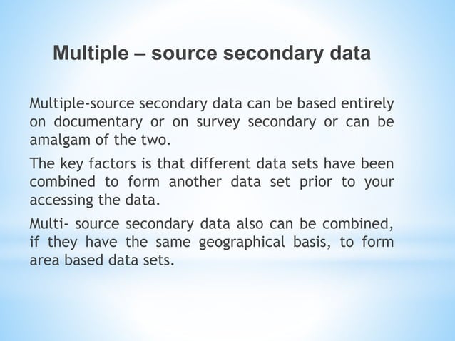 Secondary data collection | PPTX | Databases | Computer Software and ...