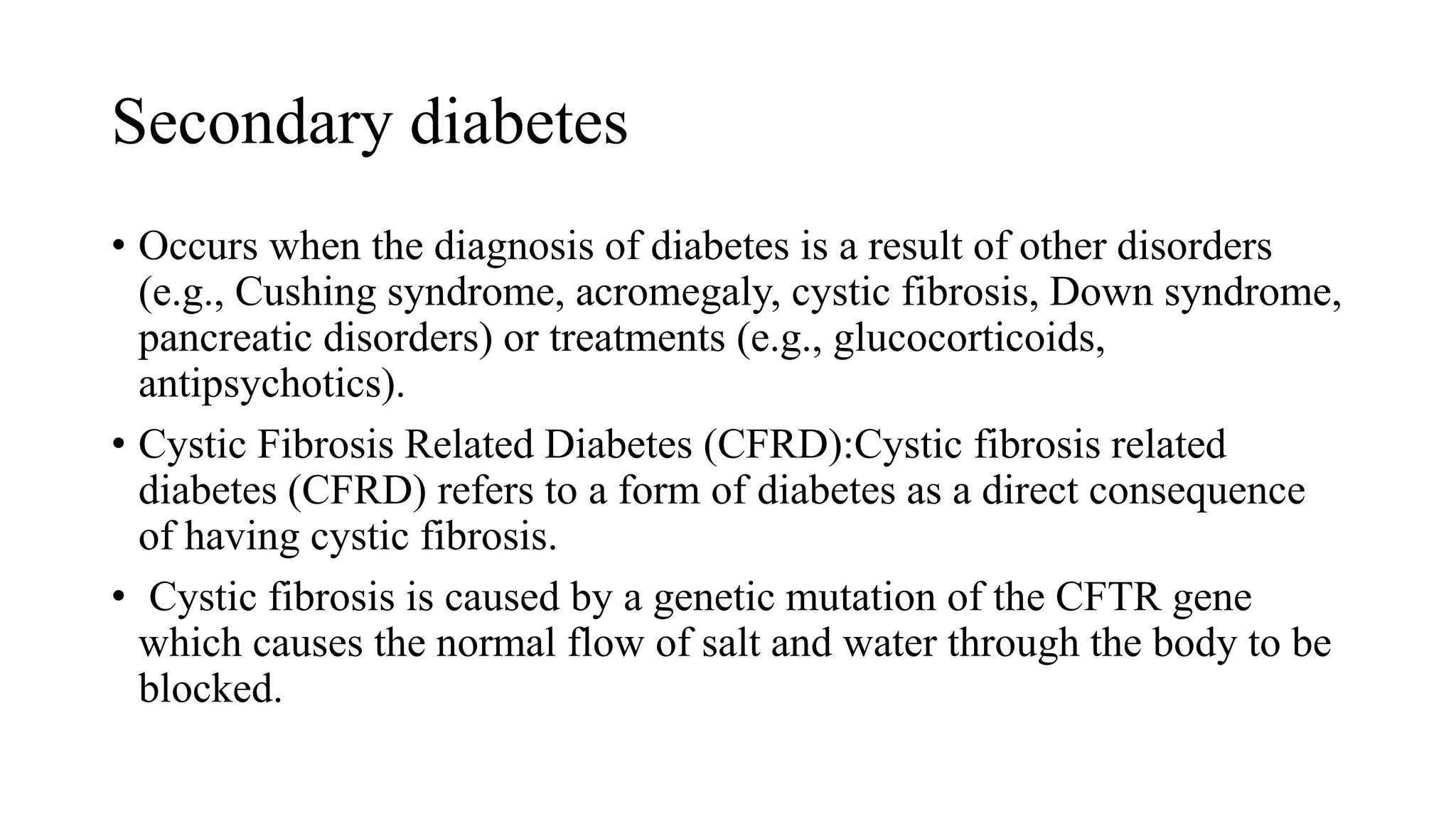 Secondary diabetes | PPTX