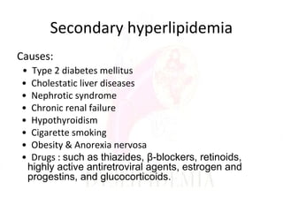 Secondary dyslipidemia | PPT