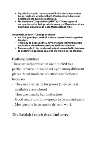 Secondary Economic Activities | DOCX