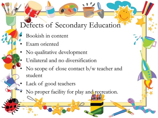 Secondary Education Commission(1952-1954) Mudaliar Commission | PPTX