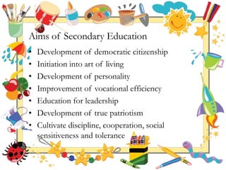 Secondary Education Commission(1952-1954) Mudaliar Commission | PPTX