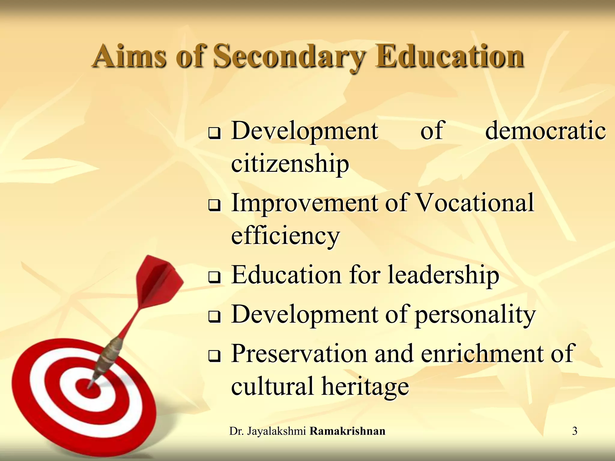 Secondary Education Commission (Mudaliar commission) 1952-53 | PPT
