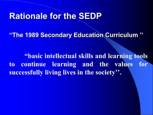Secondary education development program (sedp) power point | PPTX ...