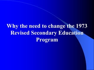 Secondary education development program (sedp) power point | PPTX