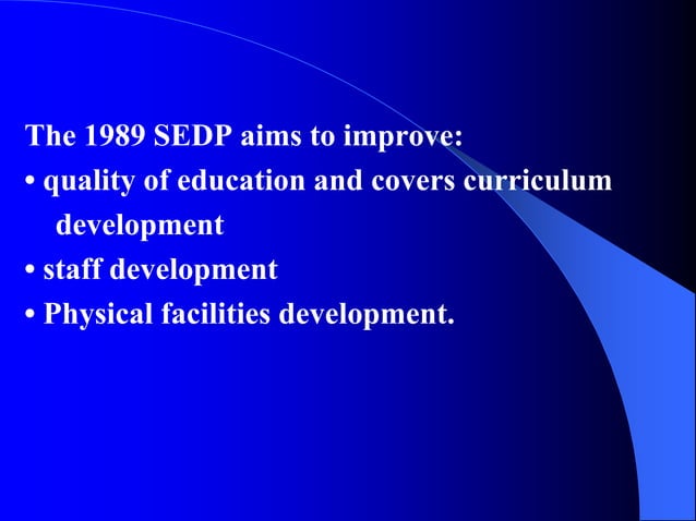 Secondary education development program (sedp) power point | PPTX | Secondary Education | Education