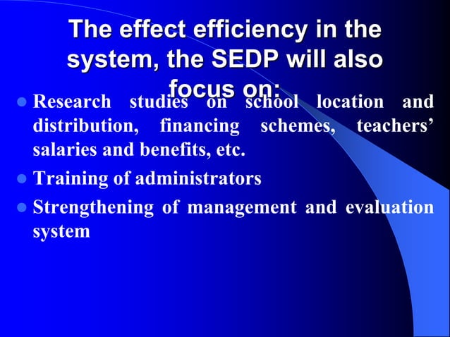 Secondary education development program (sedp) power point | PPTX ...