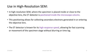 Secondary Electron Detector | PPTX