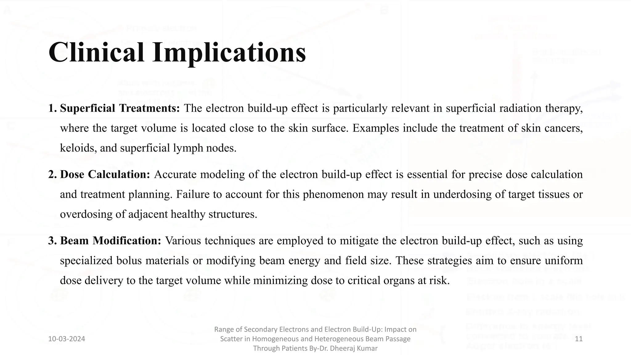 Range of Secondary Electrons and Electron Build-Up: Impact on Scatter ...