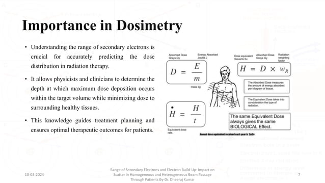Range of Secondary Electrons and Electron Build-Up: Impact on Scatter ...