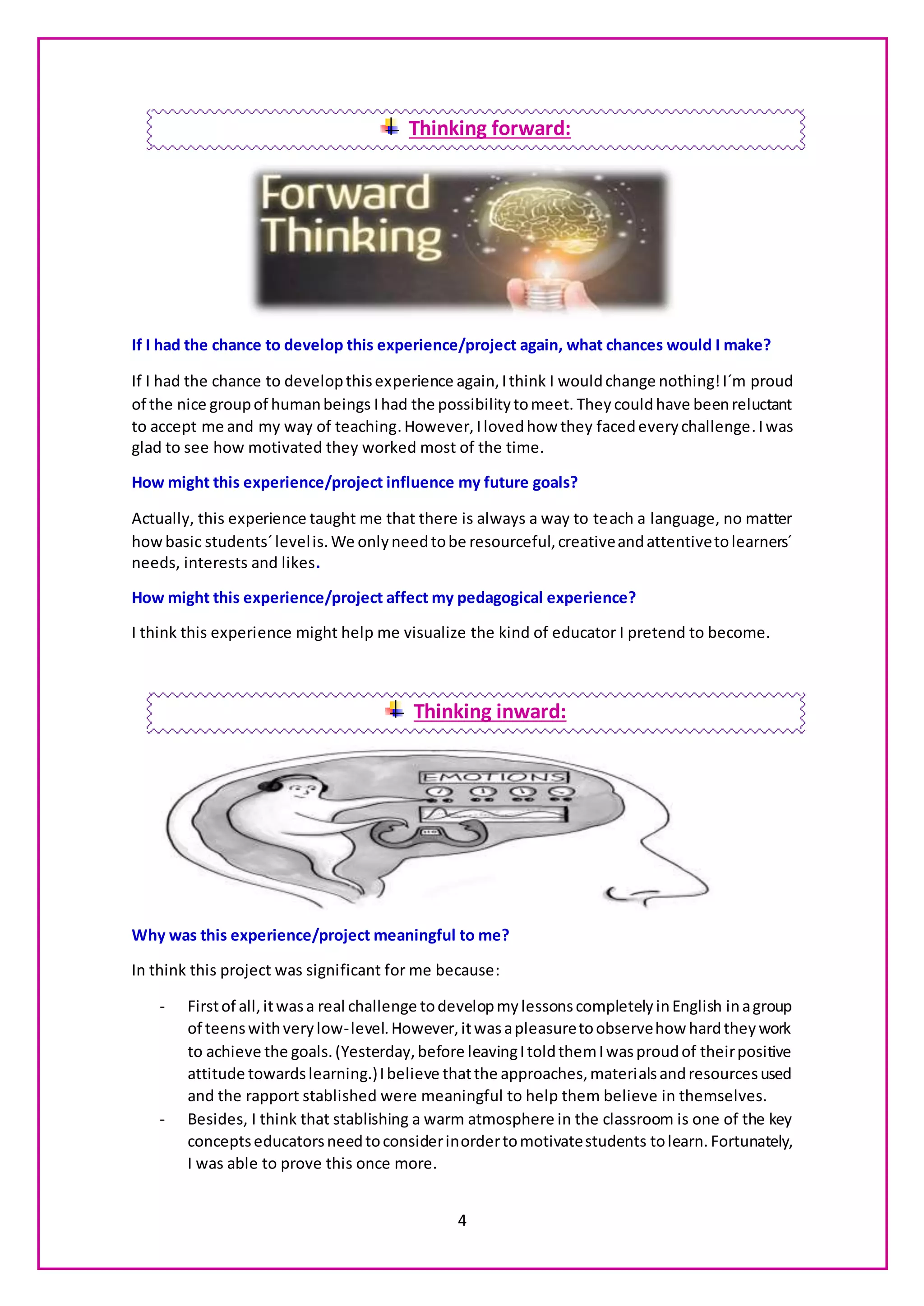 Secondary final reflection | PDF