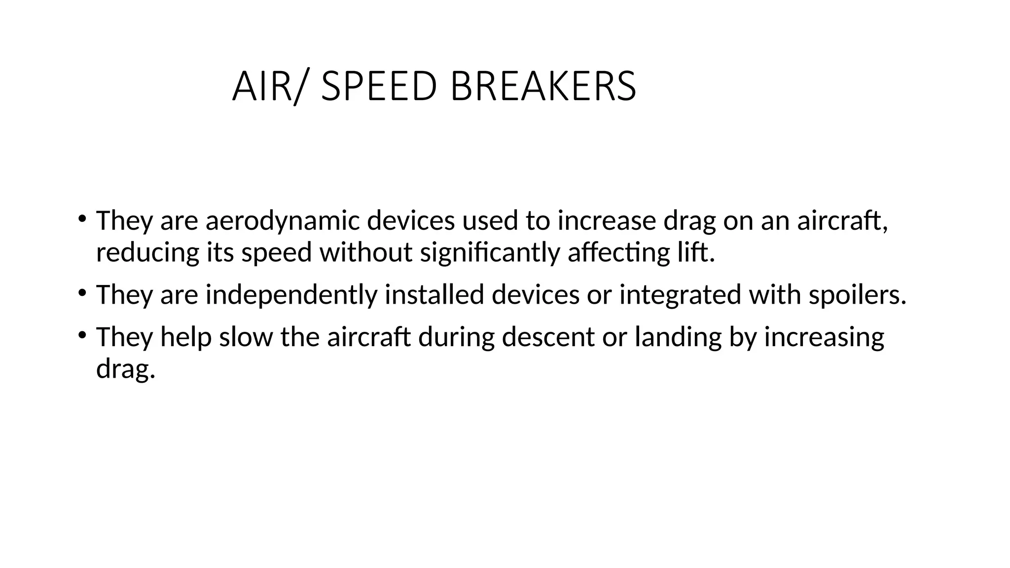 SECONDARY FLIGHT CONTROL SURFACES OF AIRCRAFT | PPTX