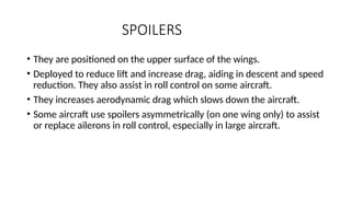 SECONDARY FLIGHT CONTROL SURFACES OF AIRCRAFT | PPTX