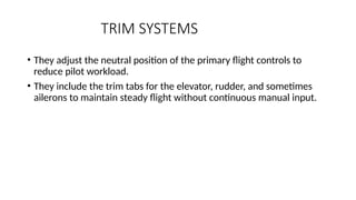 SECONDARY FLIGHT CONTROL SURFACES OF AIRCRAFT | PPTX