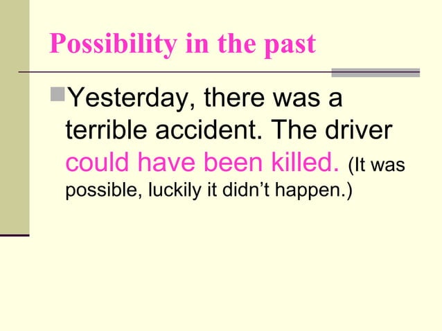 Secondary functions of modal verbs | PPT