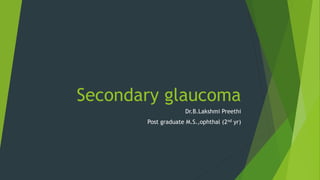 Secondary glaucoma theory with precise picture | PPT