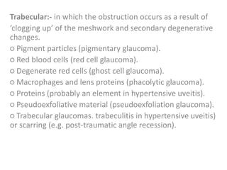 secondary gluacoma classifications and brief explanation.pptx