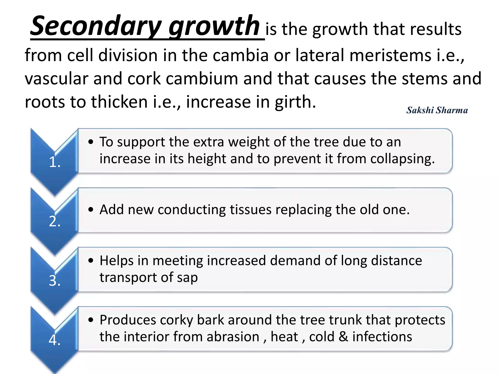 Secondary growth in plants | PPTX