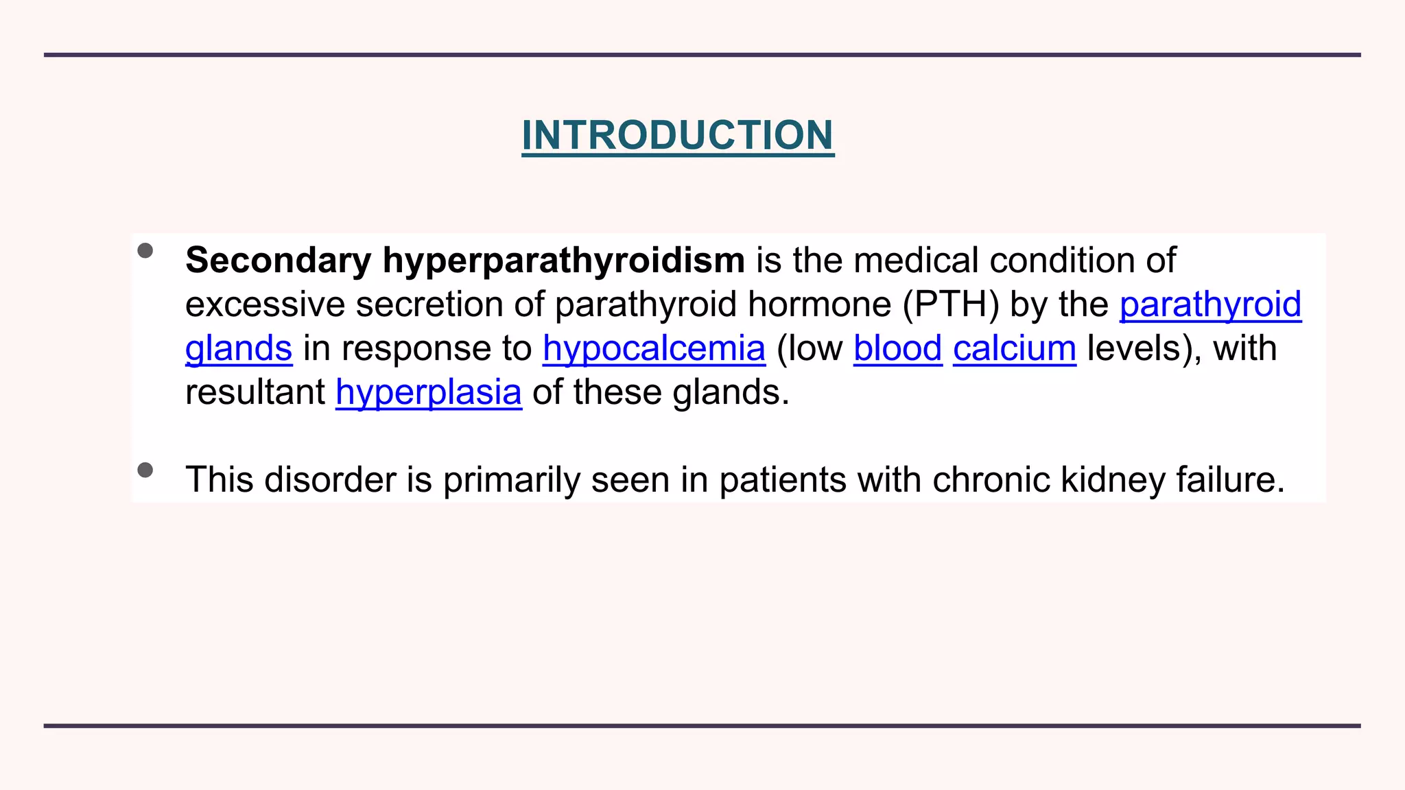 Secondary Hyperparathyroidism | PPTX | Endocrine and Metabolic Diseases | Diseases and Conditions
