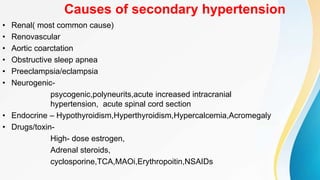 Secondary hypertension by dr Raj kishor | PPTX