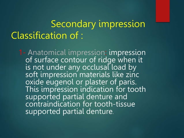 Secondary impression and master cast for RPD (0).pptx | Dental Health ...