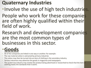 Secondary industries | PPTX