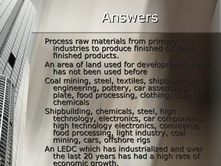 Secondary Industry | PPT