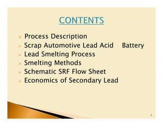 Secondary lead recycling | PDF