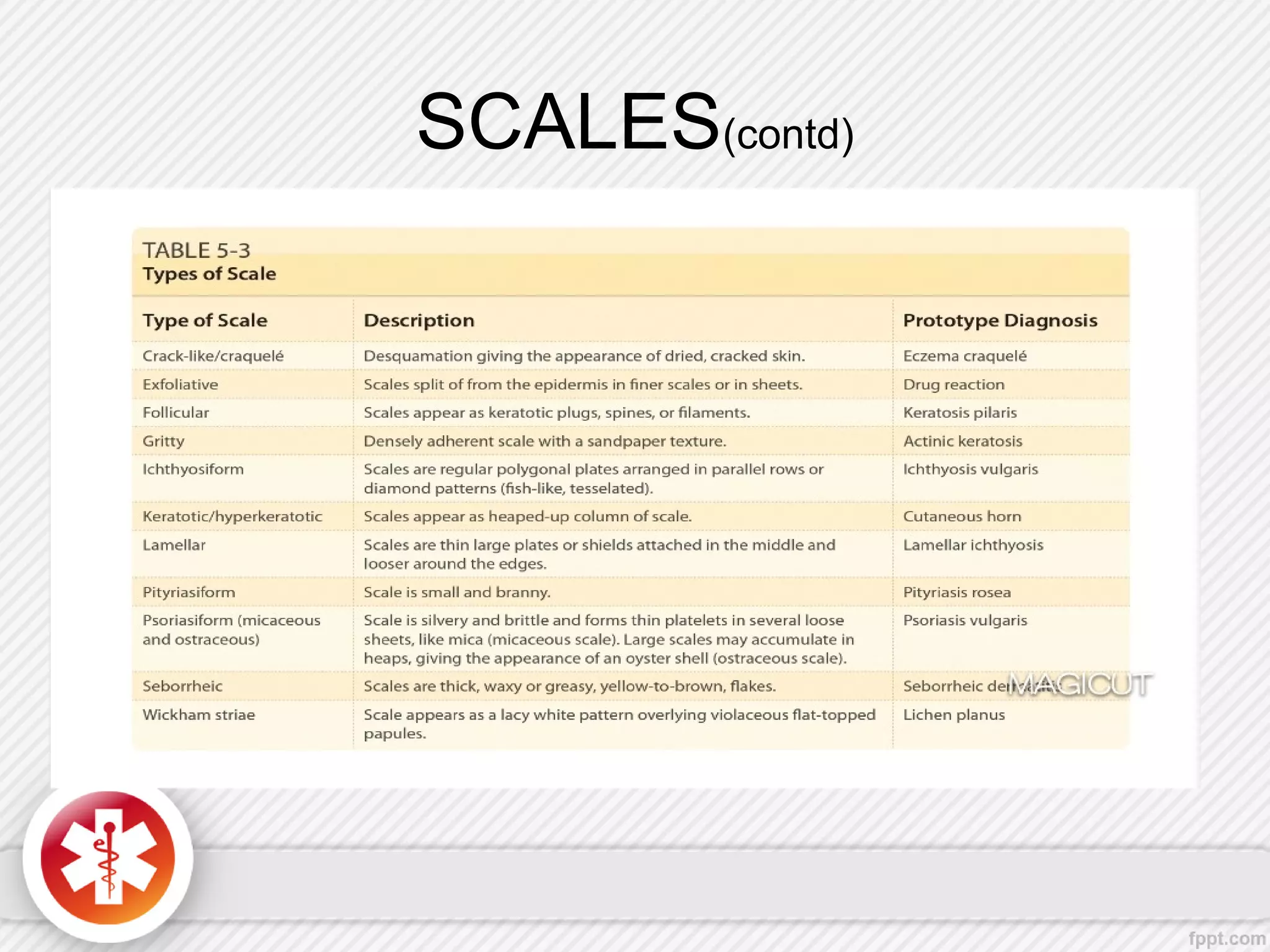 Secondary lesions & Special lesions in dermatology | PPT