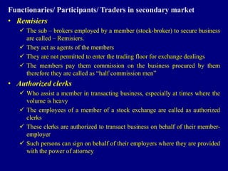 Secondary market | PPTX